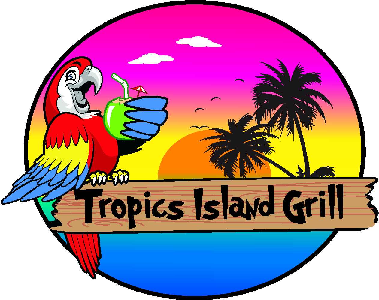 Tropics Island Grill logo